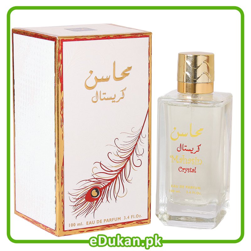 Mahasin Crystal 100ML Spray Lattafa Perfumes Online Price in Pakistan